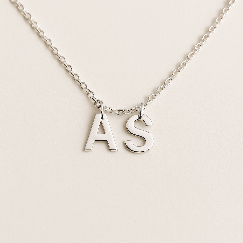 Initial Necklaces Silver — Personalized Sterling Silver Initial Jewelry ...