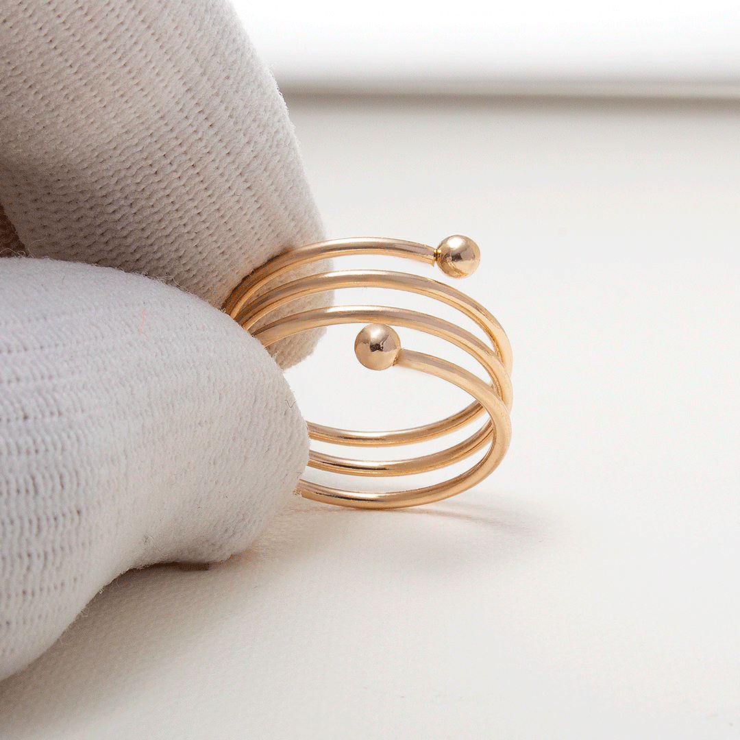 Gold Spiral Purity Ring | Buy $119.00 on One2Three Jewelry