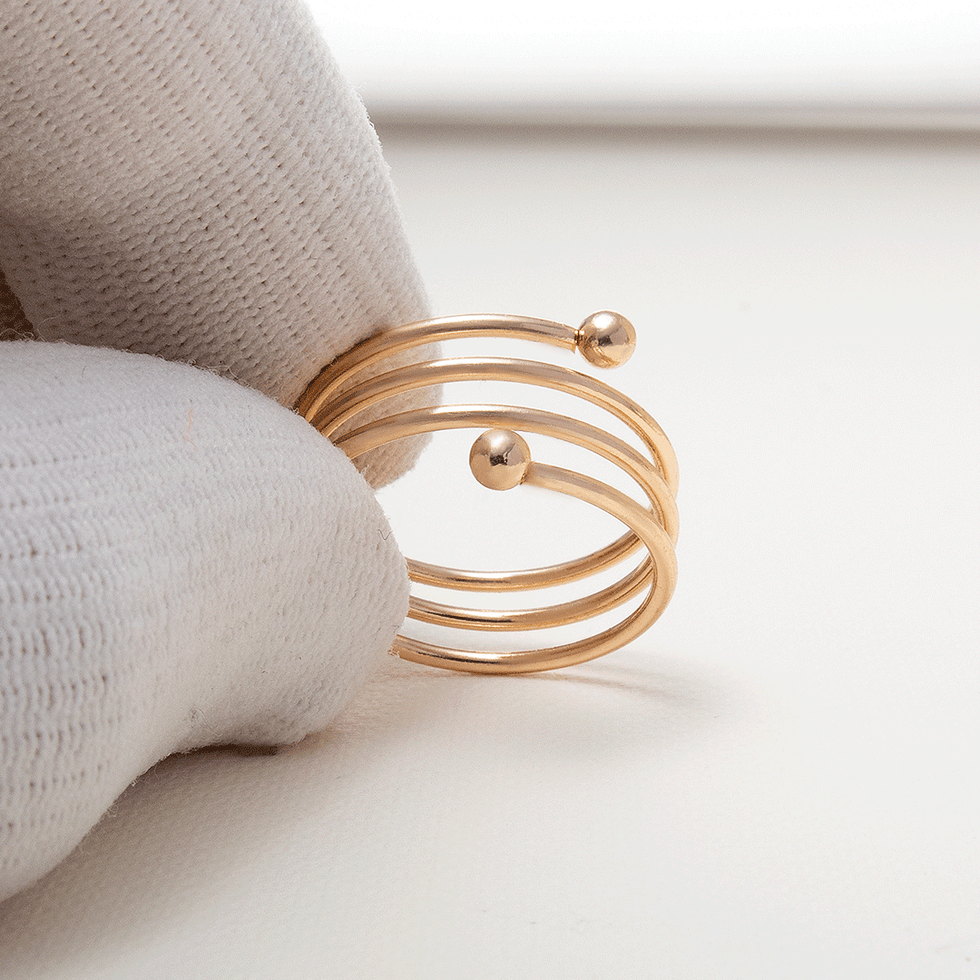 Gold Spiral Purity Ring | Buy $119.00 on One2Three Jewelry