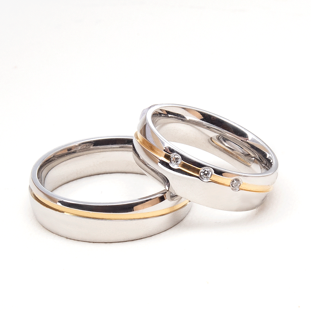 His & Hers Bridal Wedding Band Sets