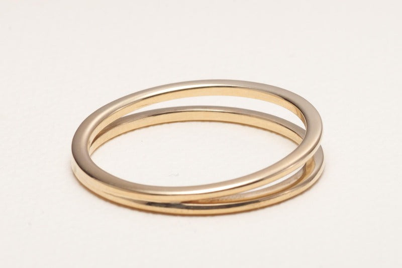 Double Gold Ring | Buy $199.00 on One2Three Jewelry