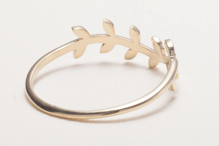 Olive Tree Branch Ring | Buy 14k gold Olive Tree Branch Rings online